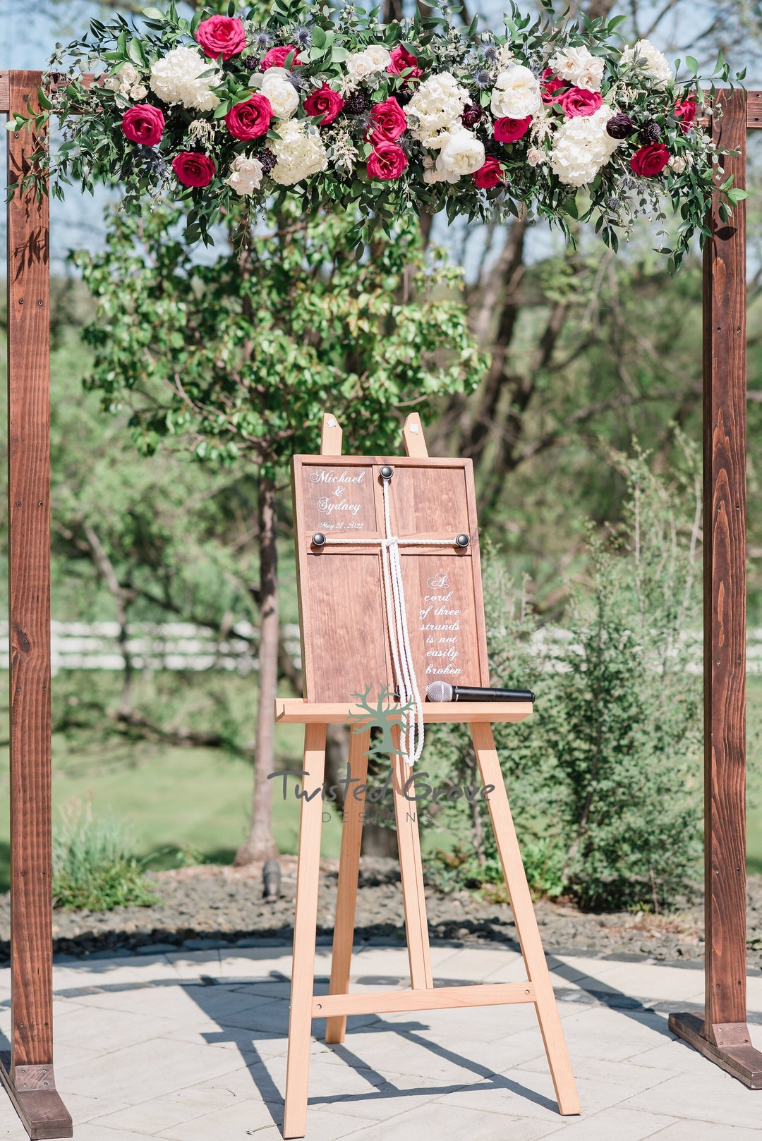 A Cord of Three Strands Unity Ceremony Braided Cord Cross Sign With ...