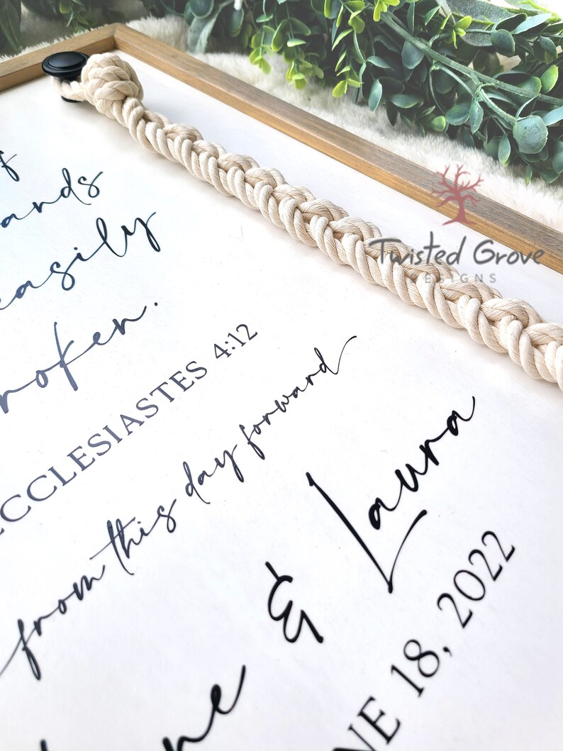 A Cord of Three Strands Unity Ceremony Side Braid Unity Cord - Etsy