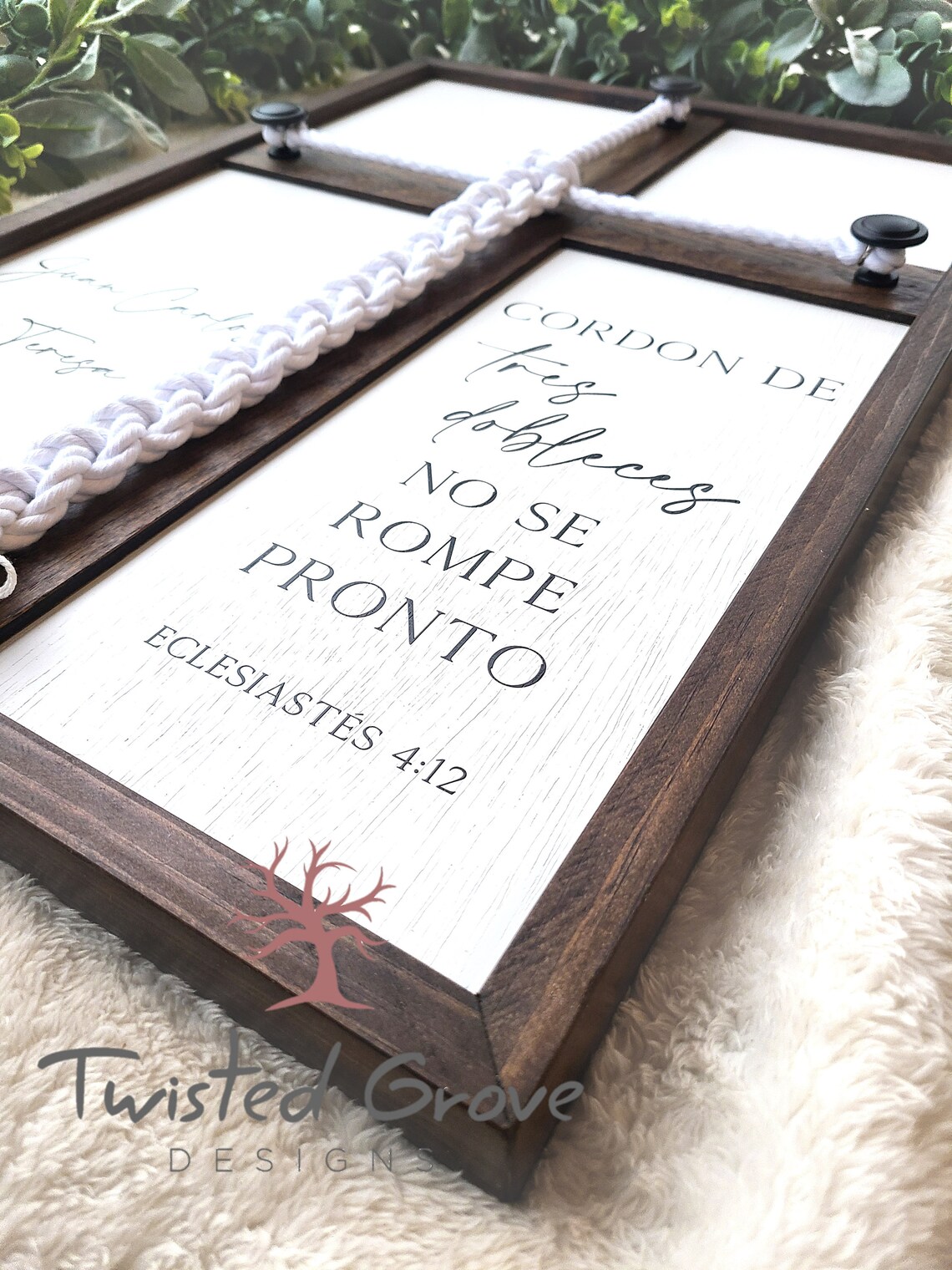 SPANISH | A Cord of Three Strands Unity Ceremony Braided Cord Cross ...