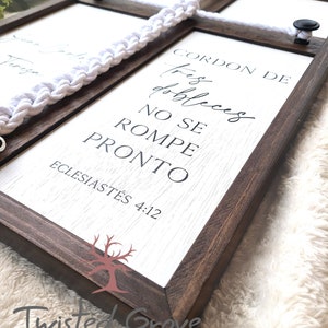 SPANISH | A Cord of Three Strands Unity Ceremony Braided Cord Cross ...