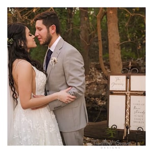 A Cord of Three Strands Unity Ceremony Idea Cross Braid Wedding Signage ...