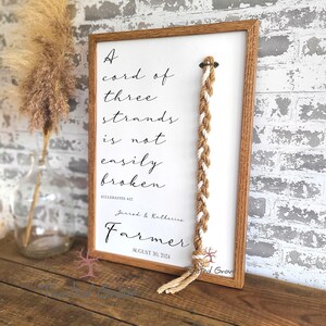 A Cord of Three Strands Unity Ceremony Braid Wedding Unity Sign ...