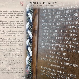 Personalized Trinity Braid -custom Cord of Three Strands - Unity Sign ...