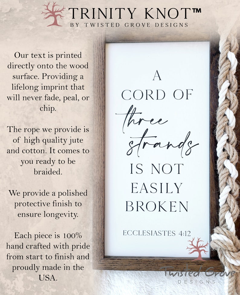 A Cord of Three Strands | What God Joined Together | Wedding Unity ...