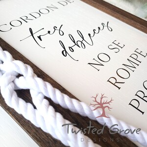 SPANISH | A Cord of Three Strands Unity Ceremony Braided Cord Cross ...