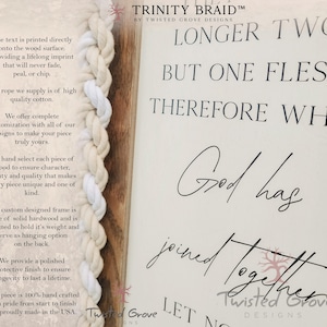 Custom Trinity Braid for Unity Ceremony, Personalized Wedding Rustic ...