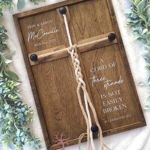 A Cord of Three Strands Unity Ceremony Braided Cross Cotton & Jute ...