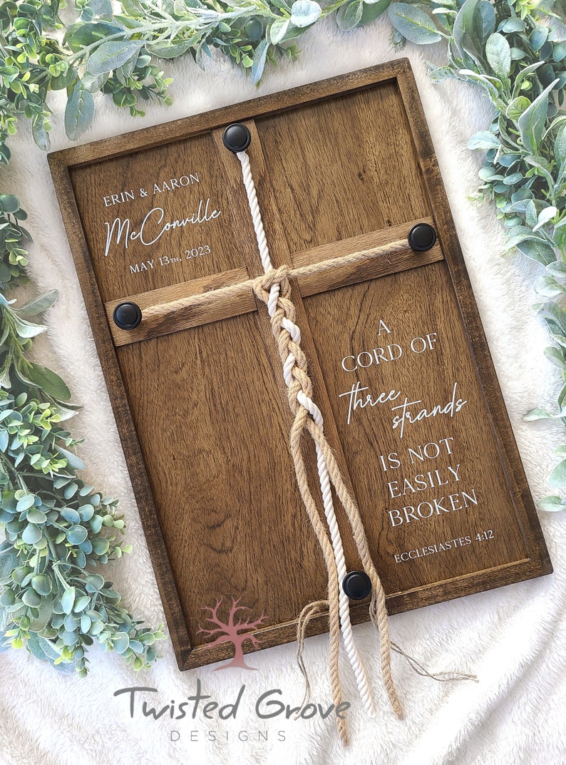 A Cord of Three Strands Unity Ceremony Braided Cross Cotton - Etsy