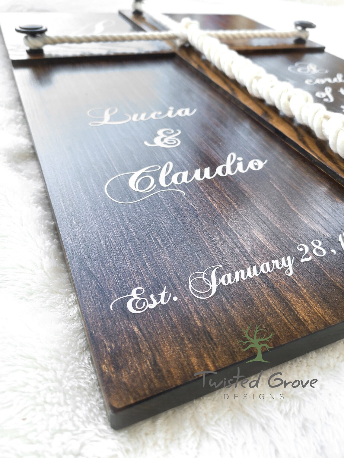 A Cord of Three Strands Unity Ceremony Braided Frame-less - Etsy