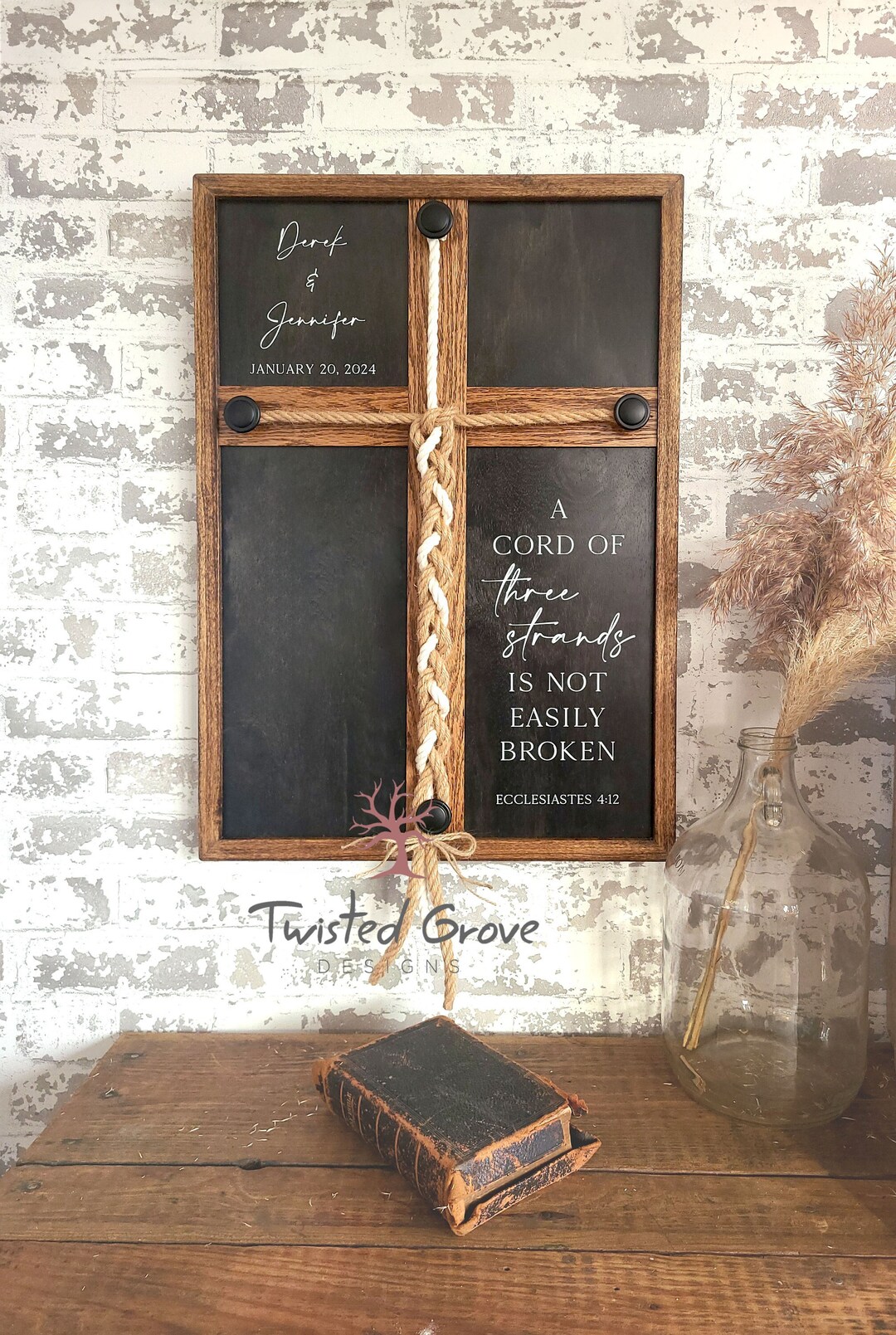 A Cord of Three Strands Unity Ceremony Braid Cord Cross Sign ...