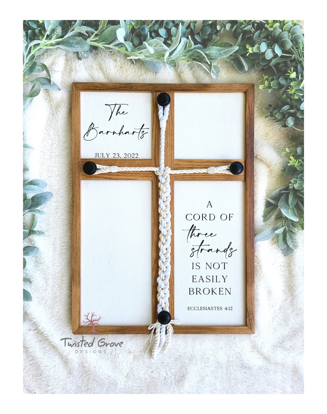 Removable Rope | A Cord of Three Strands Unity Ceremony Braided ...