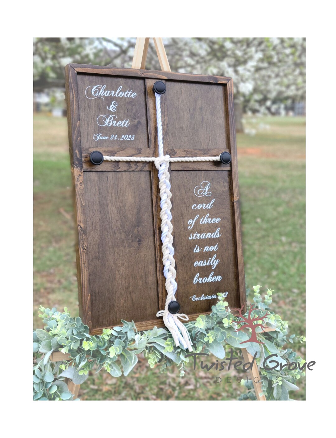Trinity Braid - Cord of Three Strands Unity Ceremony Wedding Decor ...