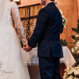 A Cord of Three Strands Unity Ceremony Braided Cross Sign With Custom ...