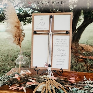 Custom Trinity Braid for Unity Ceremony, Personalized Wedding Rustic ...