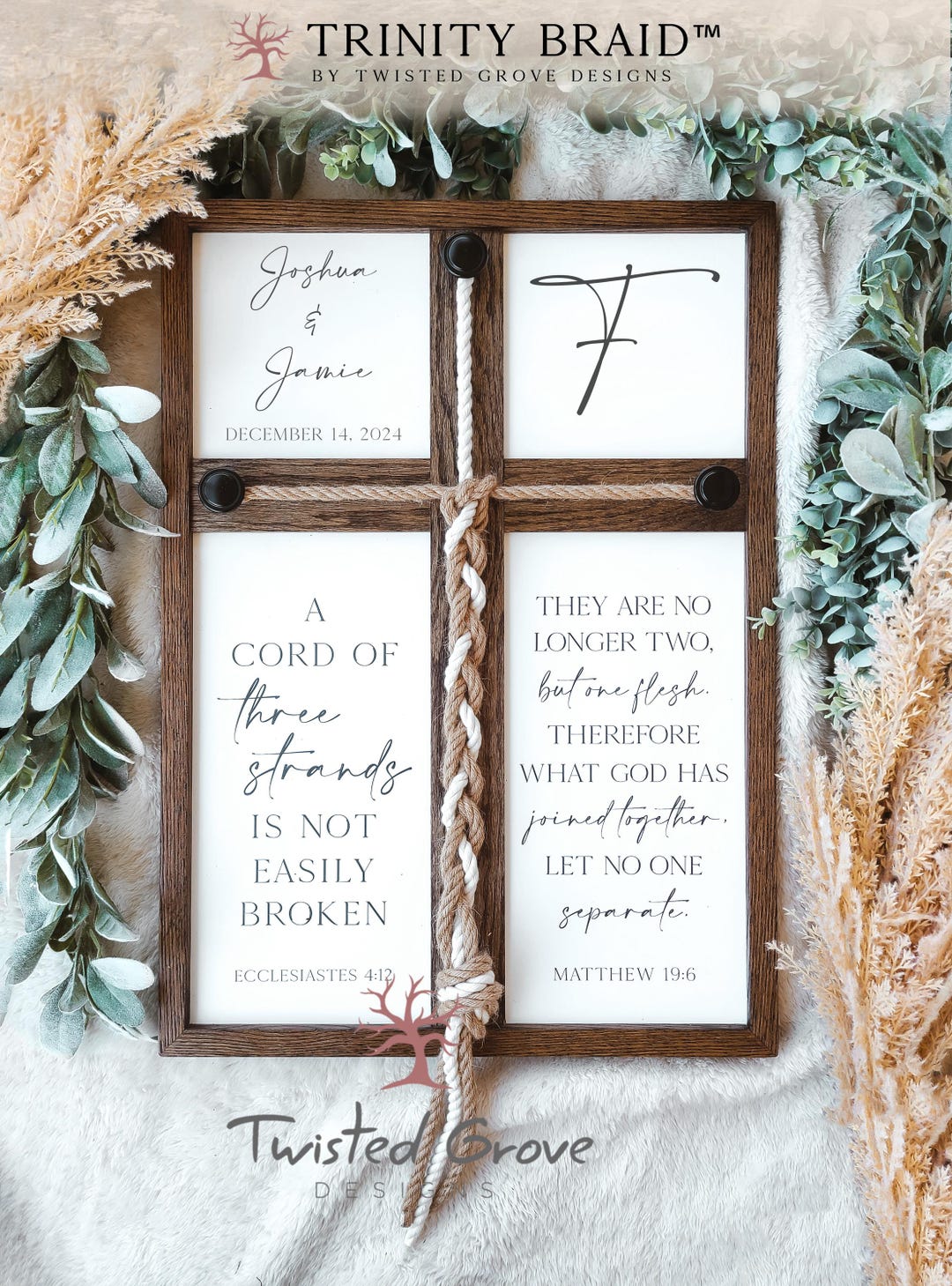 Personalized Trinity Braid ™, Cord of Three Strands Cross, Unity ...