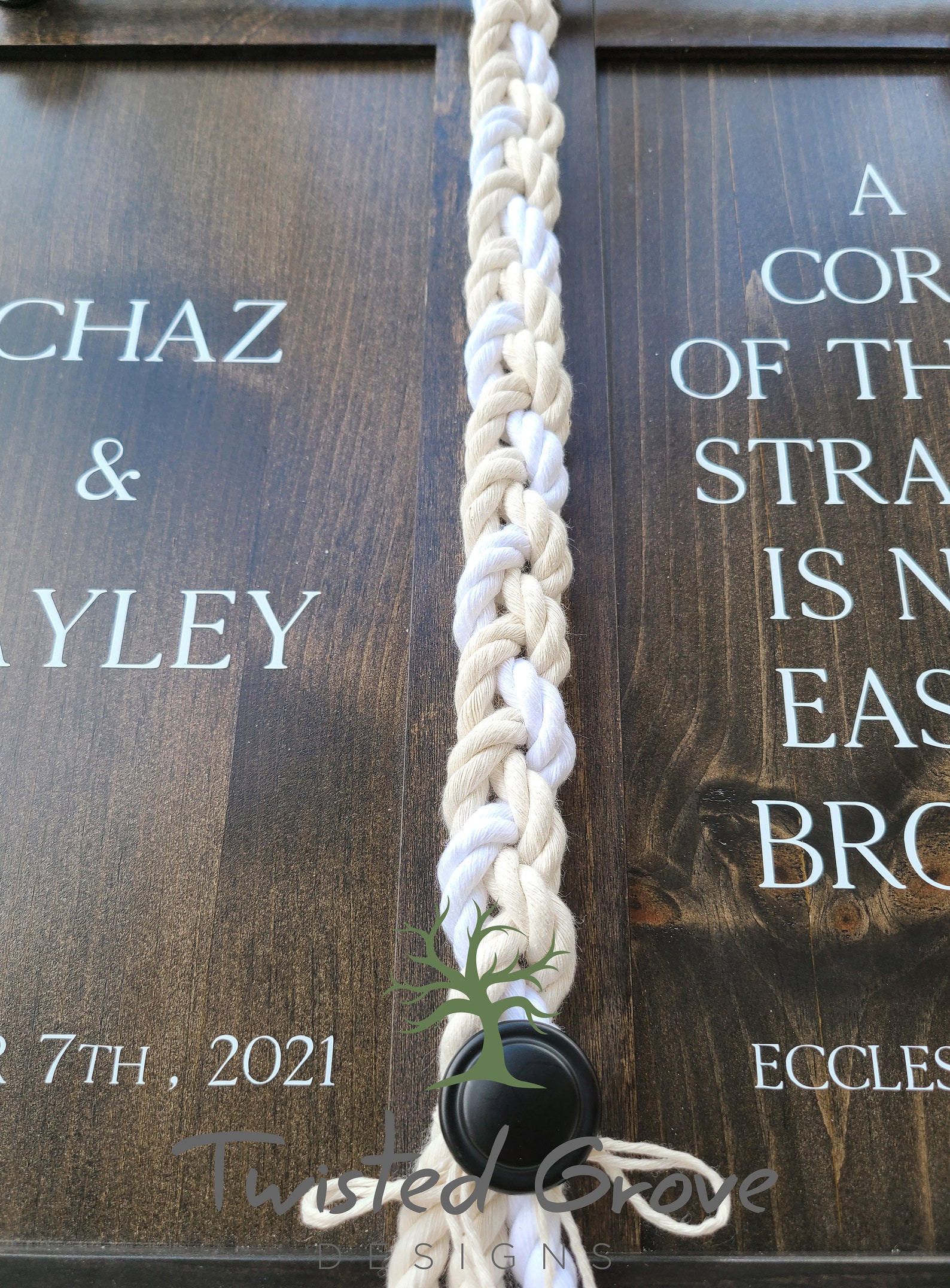 A Cord of Three Strands Unity Ceremony Braided Cord Cross Sign - Etsy