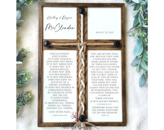 A Cord of Three Strands Unity Ceremony Idea Cross Braid Wedding Signage ...