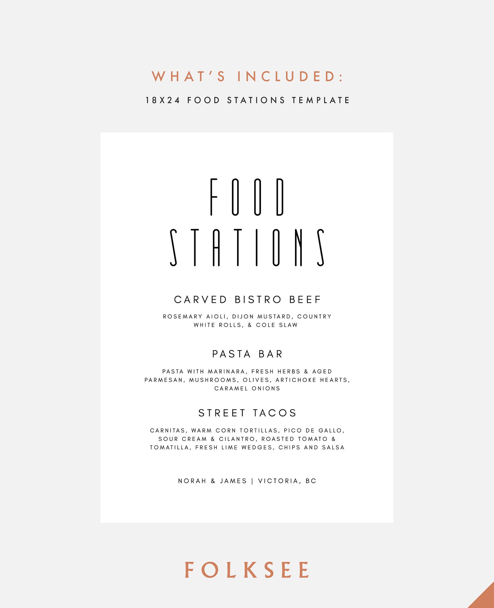 Food Menu Sign - Modern Wedding Sign - Menu Sign - Wedding Sign ...