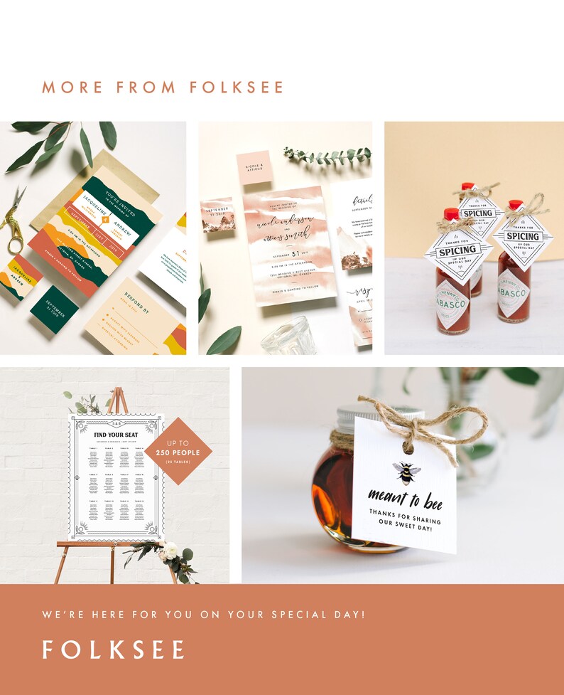 Wedding Program Template Modern Minimal Printable - Etsy