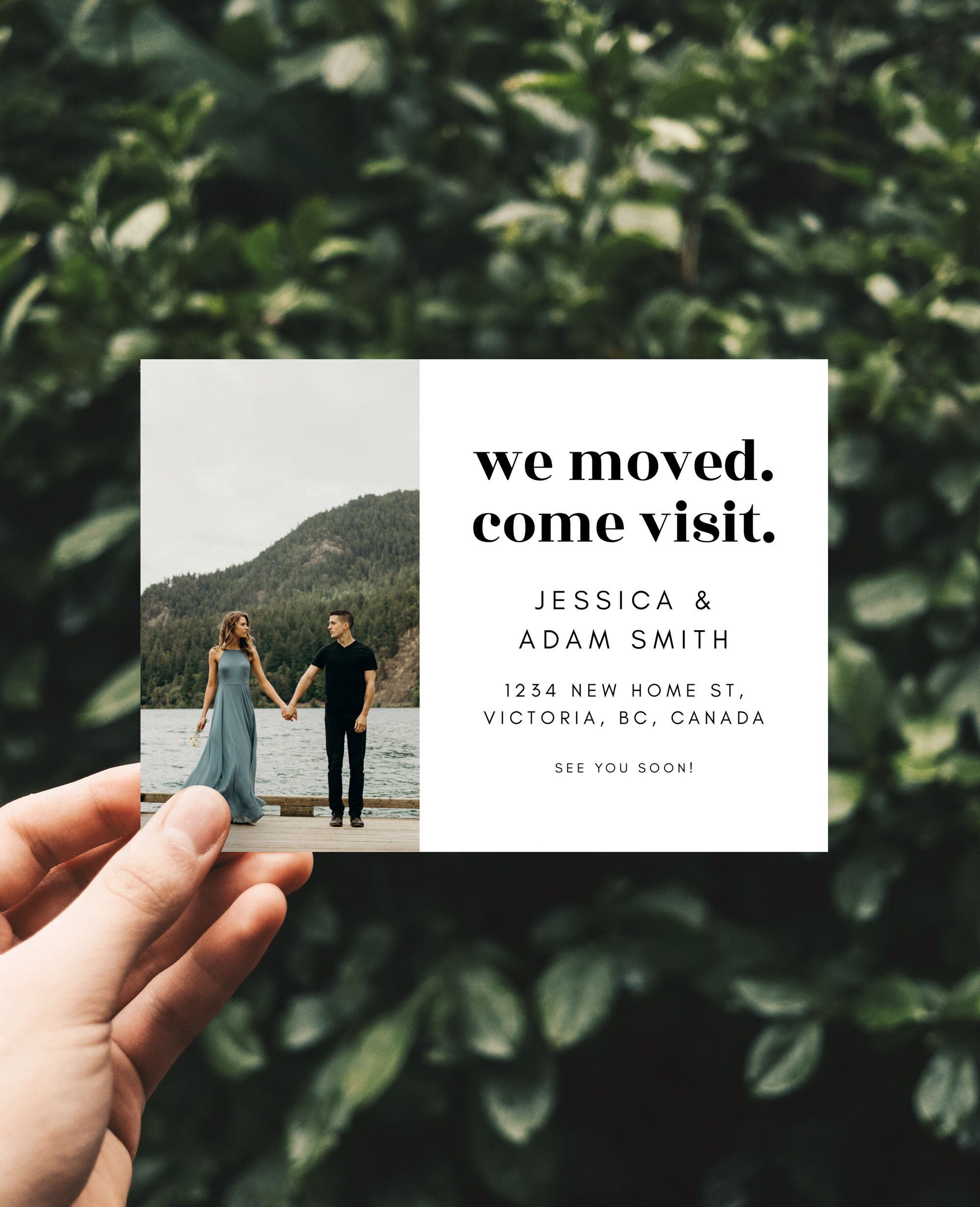 Moving Announcement Photo Template We Moved New Home Card Change of ...
