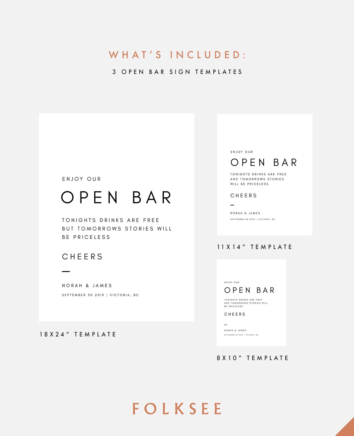 Open Bar Sign Modern Cocktail Sign Wedding Bar Menu Sign - Etsy