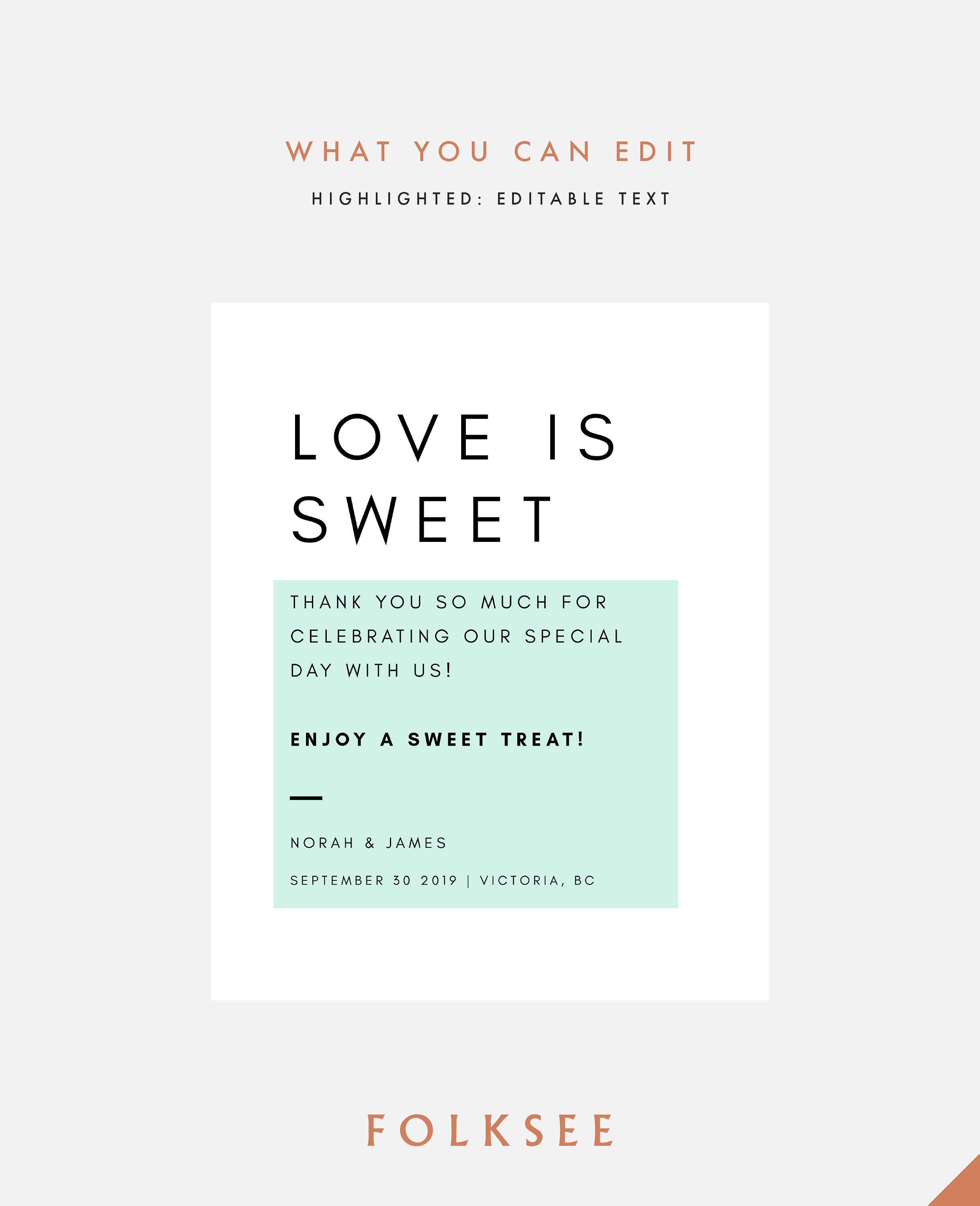 Modern Love is Sweet Sign - Take a Treat Sign - Dessert Table Sign ...