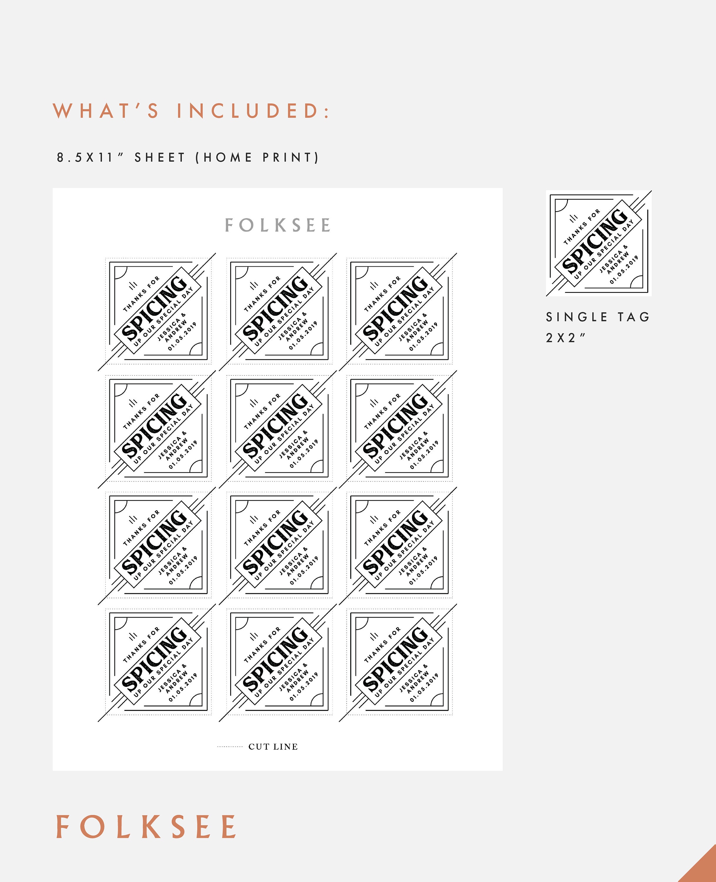 Hot Sauce Wedding Tag Favor Tags Printable Tags Gift - Etsy