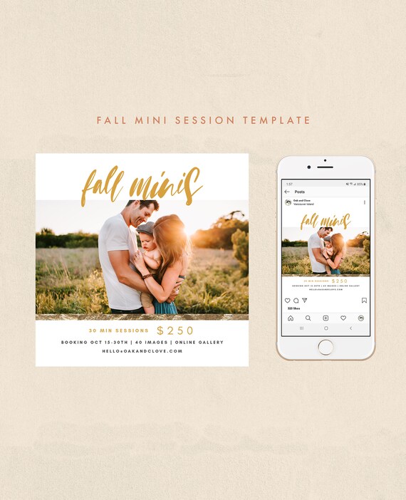 Fall Mini Session Template Mini Session Template Fall | Etsy