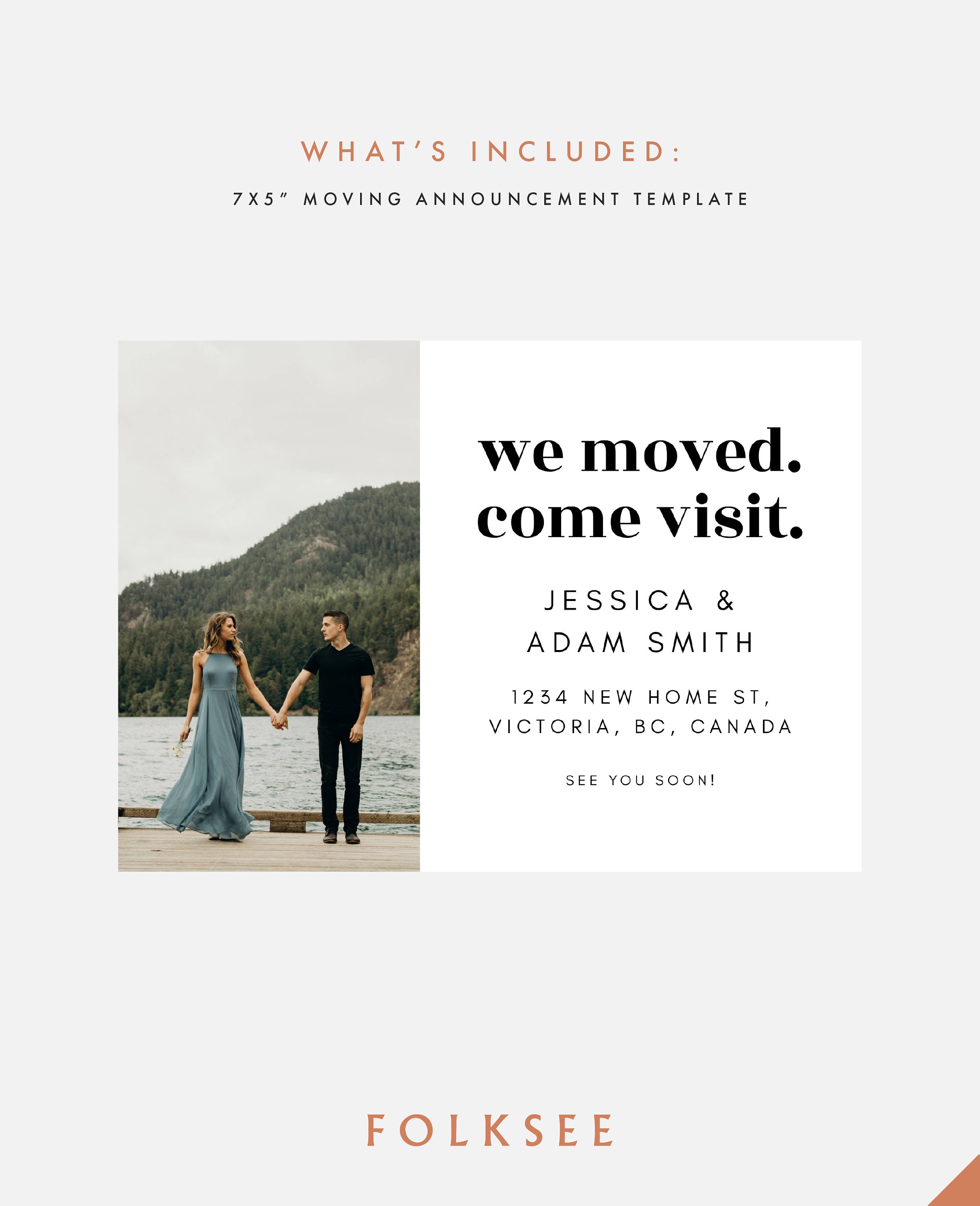 Moving Announcement Photo Template We Moved New Home Card Change of ...