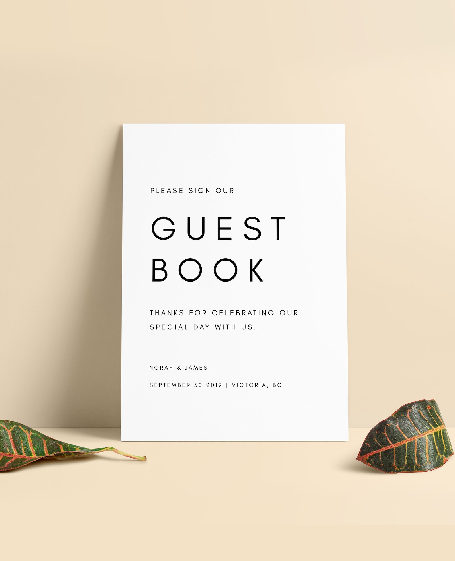 Sign Our Guestbook Sign - Modern - Printable Guest Book Sign - Guest ...