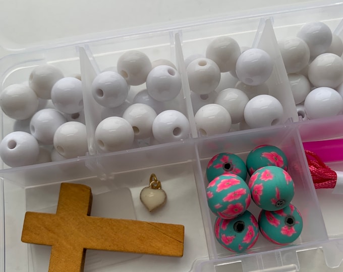 Rosary Making Kit, DIY Rosary, Craft Kit, First Communion, Make Your ...