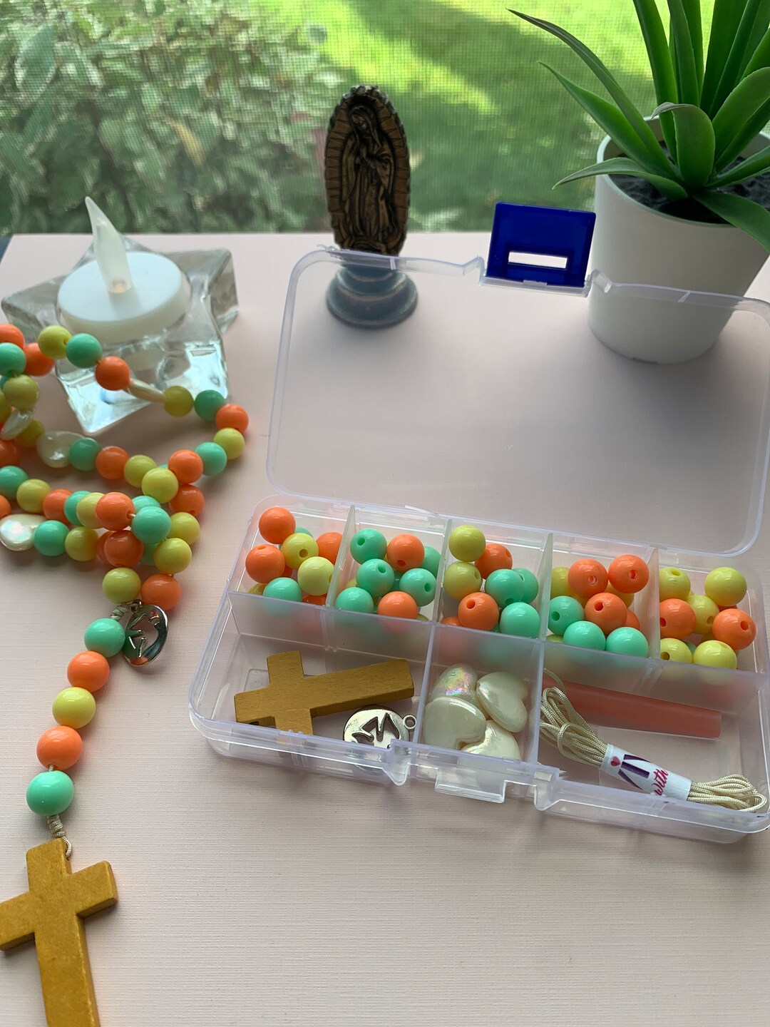 Pillar Love Rosary Making Kit Make Your Own Rosary Hearts - Etsy