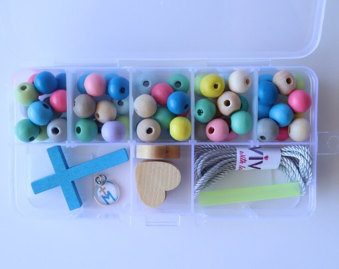 Rosary Making Kit | Craft Kit | Bead Rosary | First Communion | Make ...