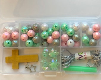 Rosary Making Kit Craft Kit Bead Rosary First Communion Make Your Own ...