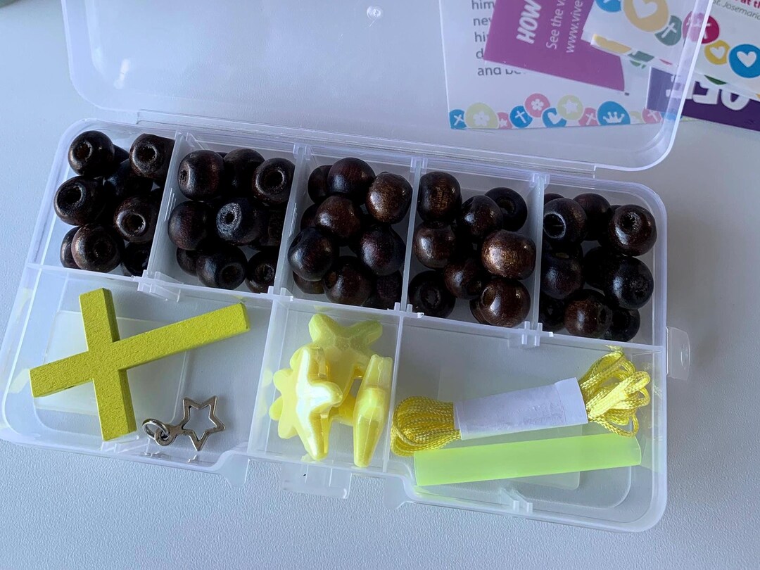 Rosary Making Kit | Craft Kit | Rosary Making Supplies | Star | Kids ...