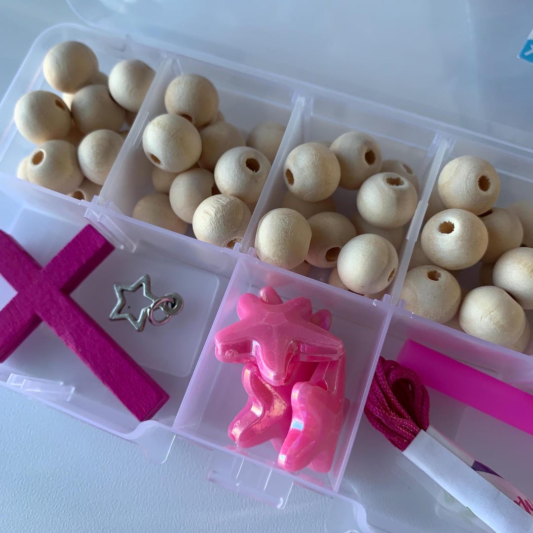 Rosary Making Kit | Craft Kit | Rosary Making Supplies | Star | Kids ...