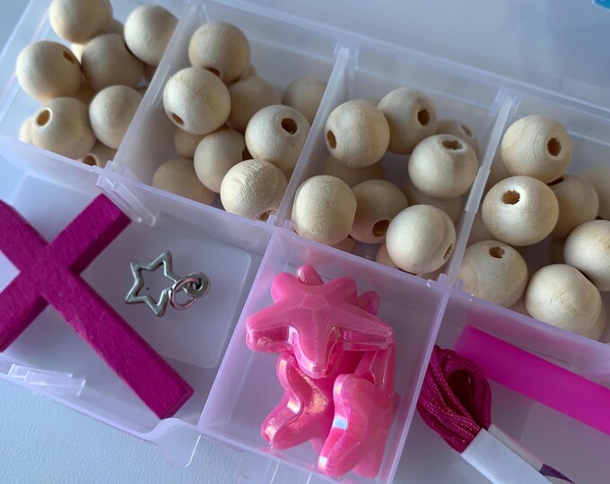 Rosary Making Kit | Craft Kit | Rosary Making Supplies | Star | Kids ...
