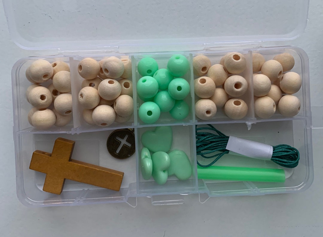 Rosary Making Kit Love, Make Your Own Rosary, Hearts Rosary, Craft Kit ...