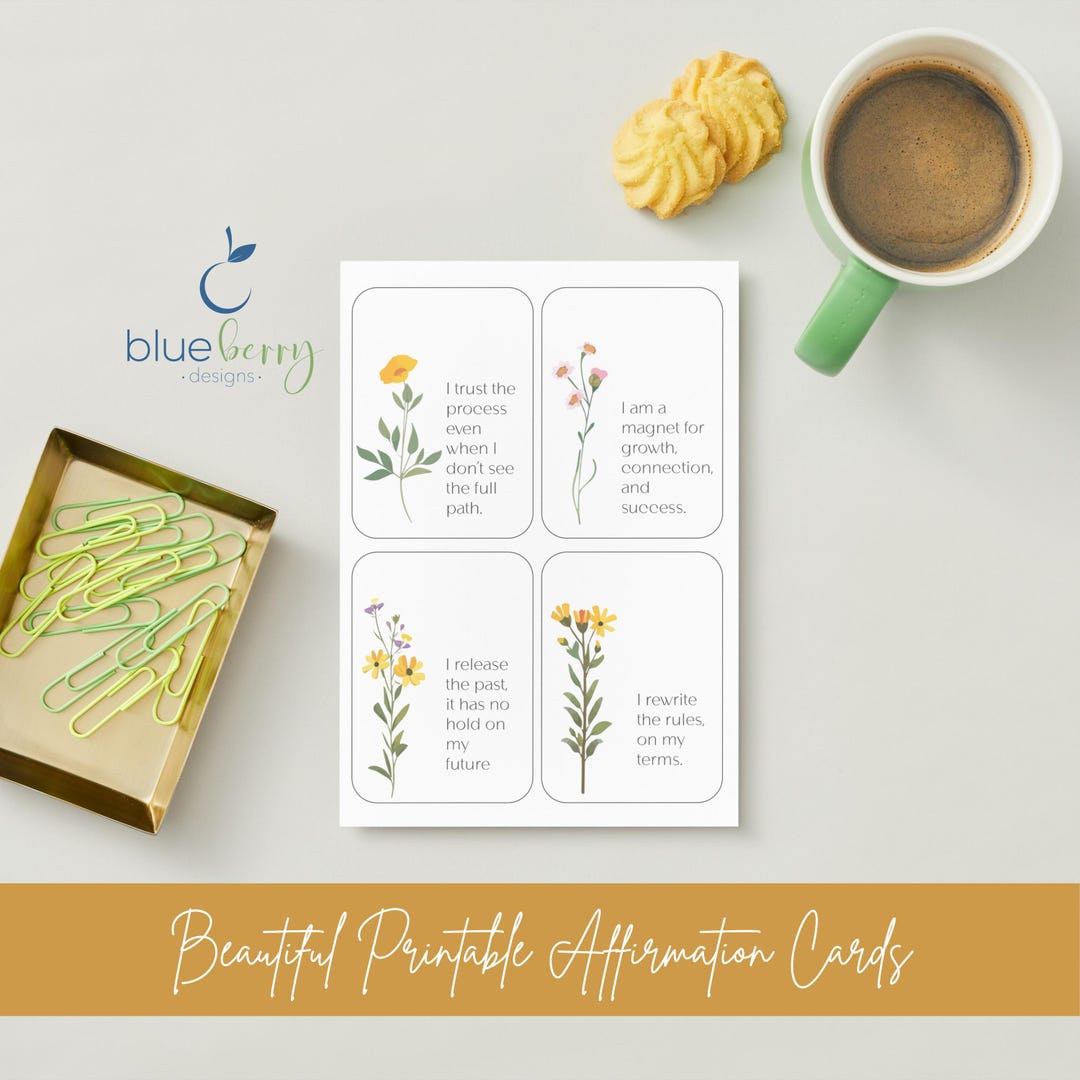 52 Printable Affirmation Cards | Wildflower Affirmation Cards ...