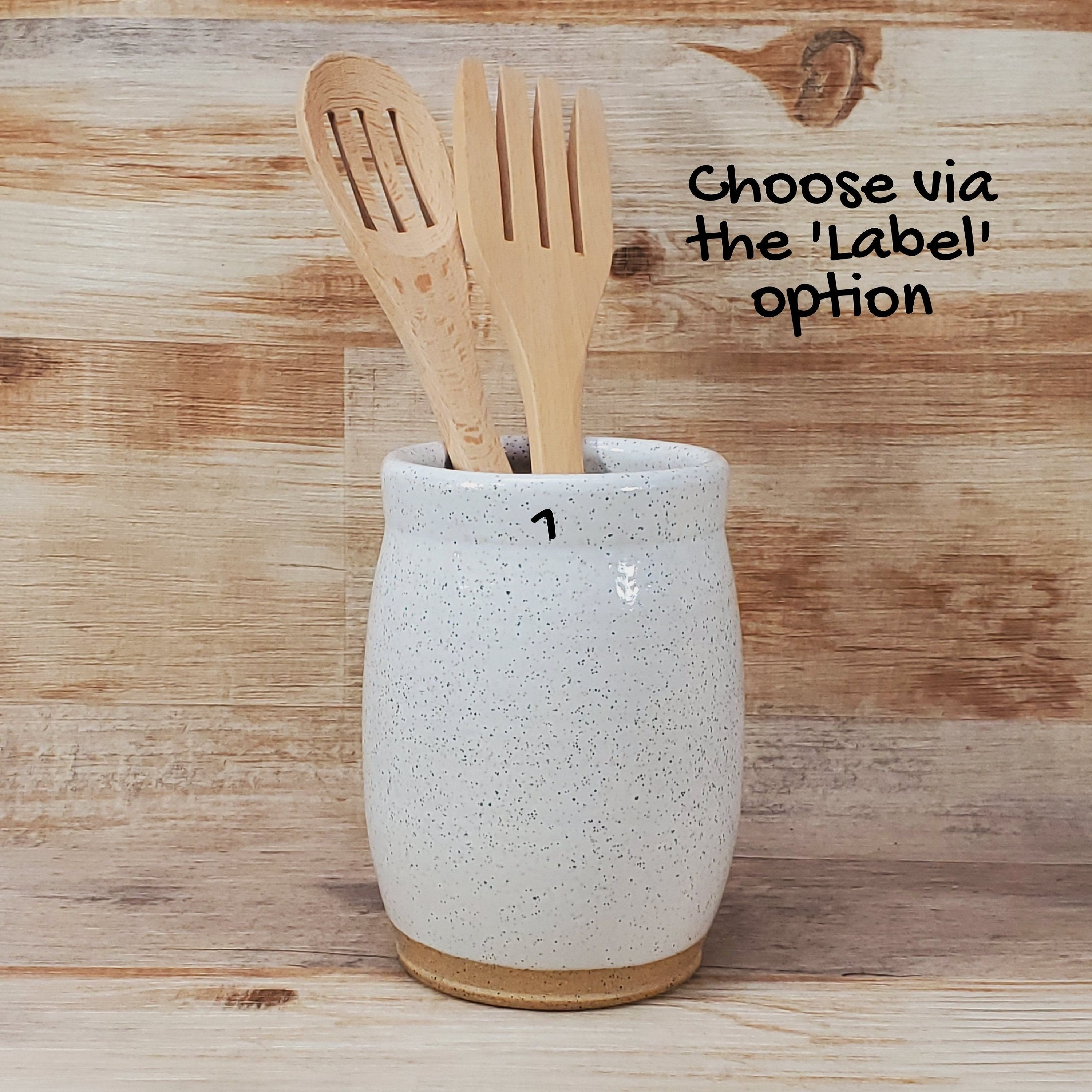 Utensil Holder Utensil Crock Kitchen Crock Stoneware Crock | Etsy