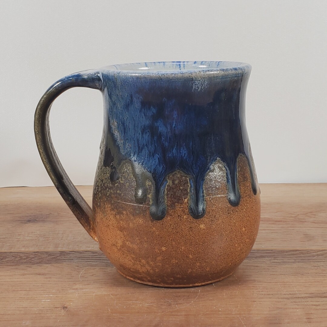 Blue Mug Blue Coffee Mug Blue Tea Cup Coffee Mug Pottery - Etsy
