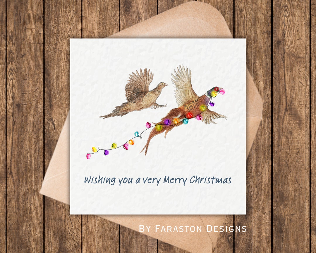 Pheasant Christmas Card, Game Bird Christmas Card, Country Sports ...