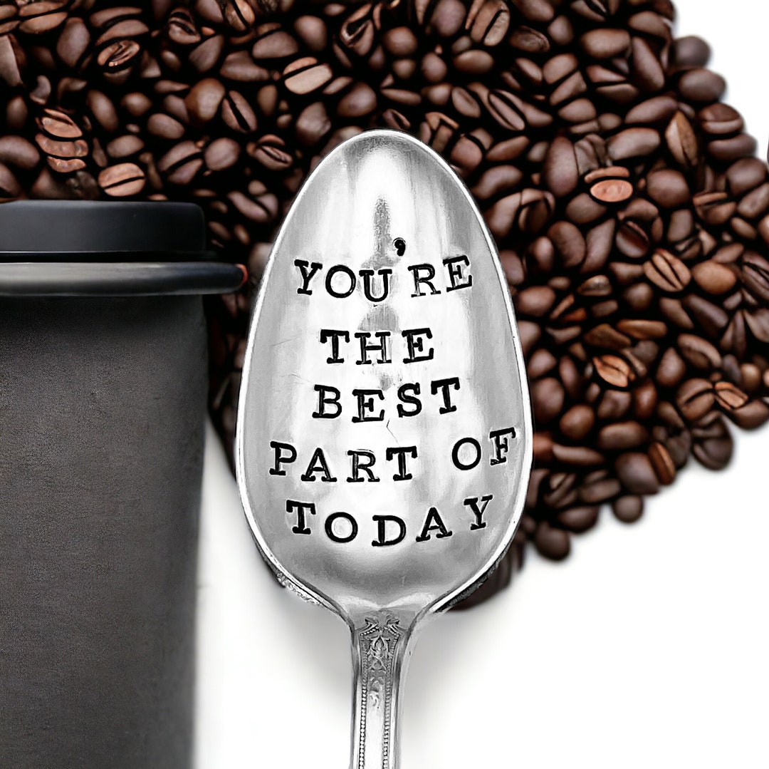 Hand Stamped Vintage Teaspoon, Funny Coffee Lover Gift - Etsy