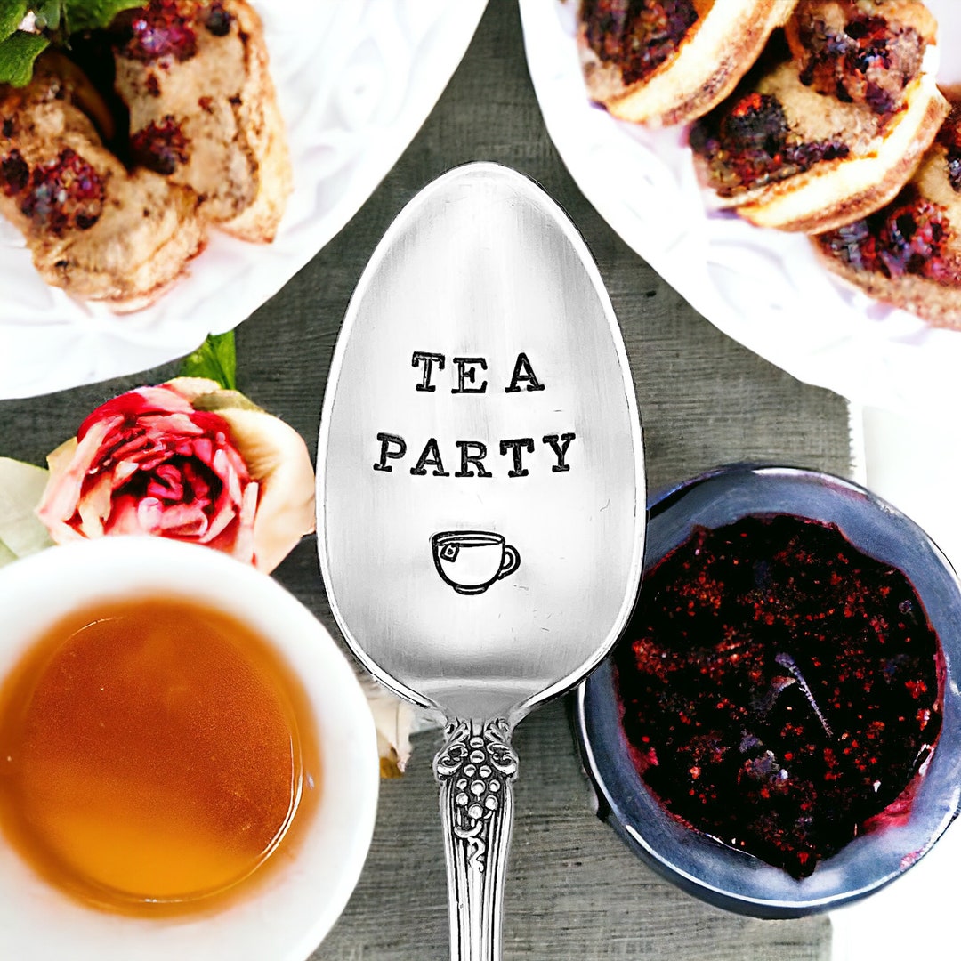 Hand Stamped Vintage Teaspoon: Tea Party Silverware - Etsy