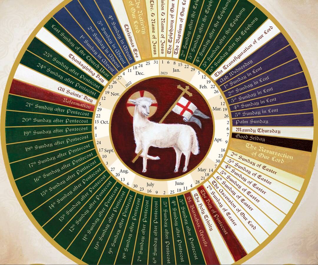 2022-23 THREE YEAR Lectionary Liturgical Calendar LUTHERAN - Etsy Sweden