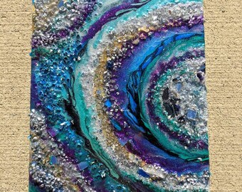 Geode painting | Etsy