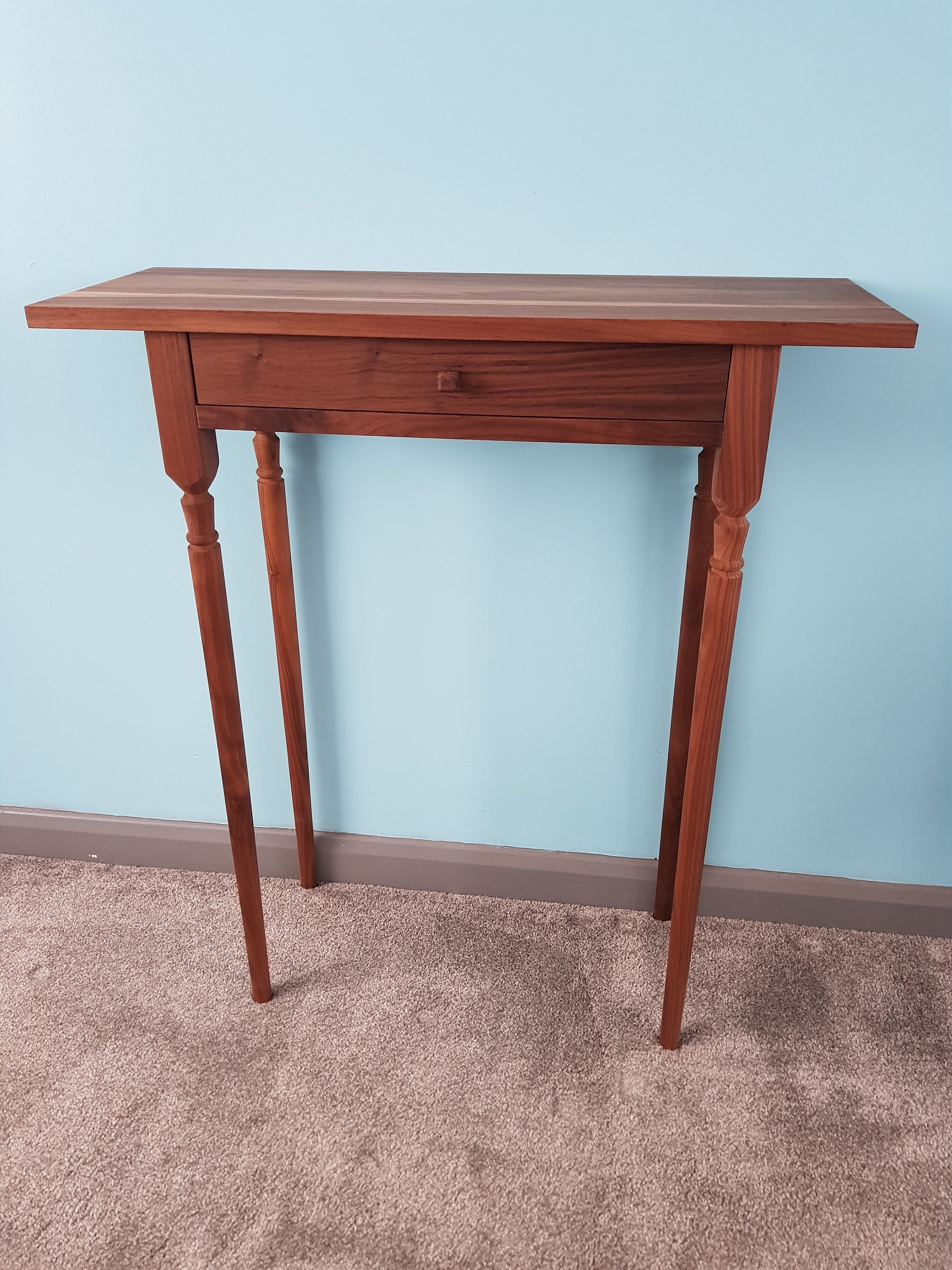 Walnut Shaker Style Side Table - Etsy UK