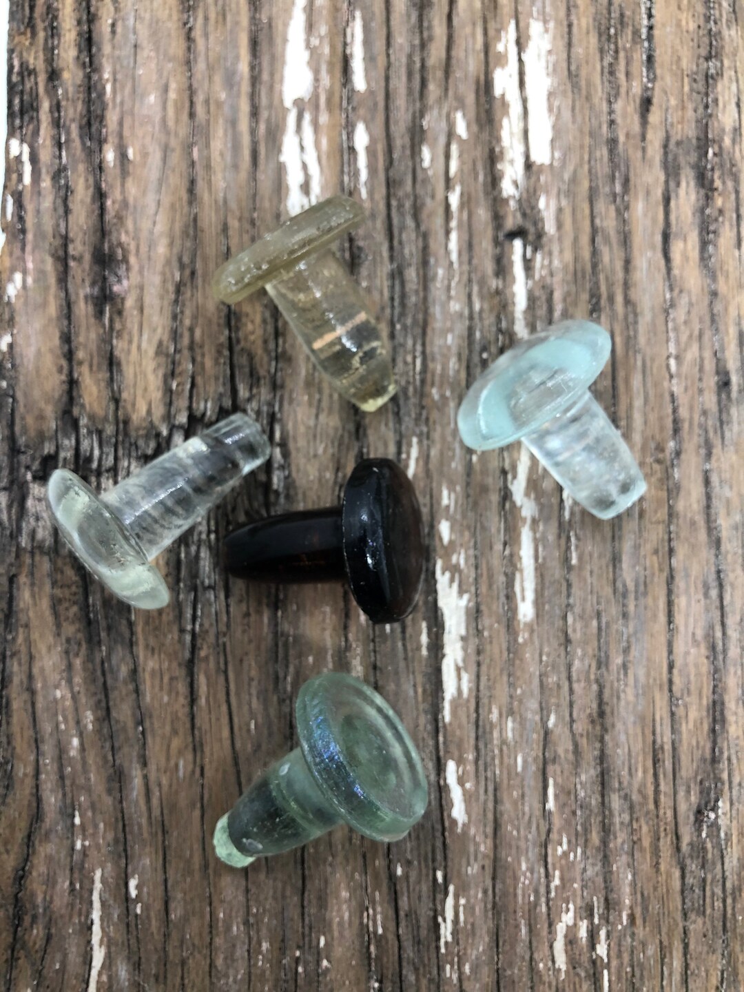 5 Various Colours Antique Glass Stoppers - Etsy