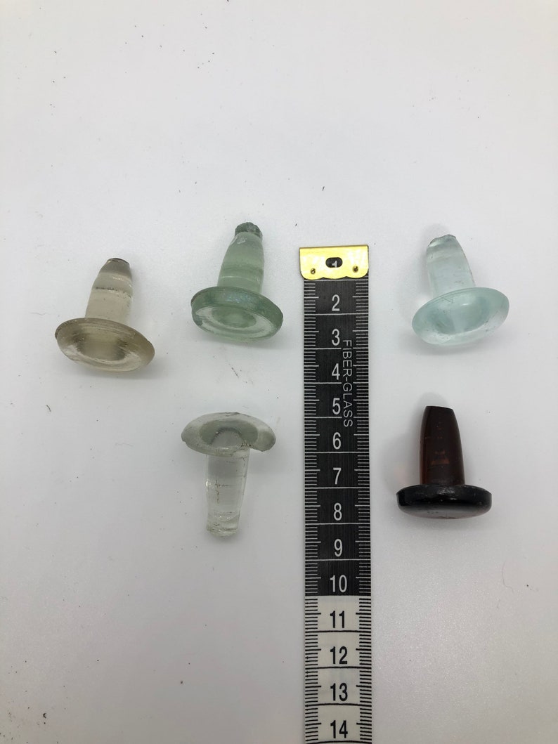 5 Various Colours Antique Glass Stoppers - Etsy