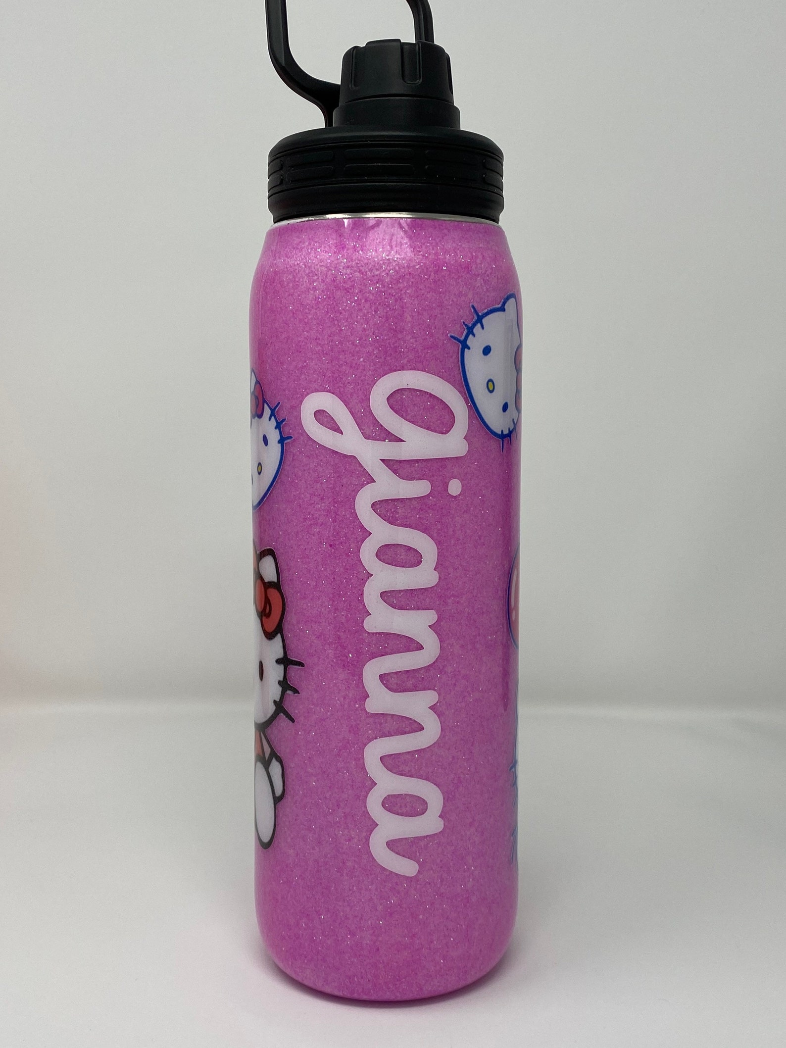 Hello Kitty Glitter tumbler or water bottle | Etsy